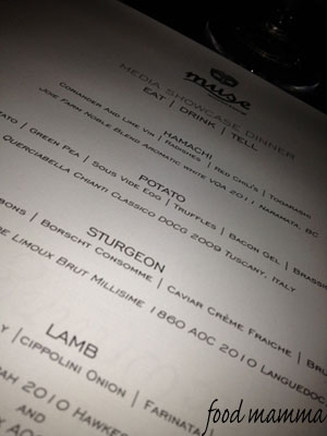 an evening at muse - Food Mamma