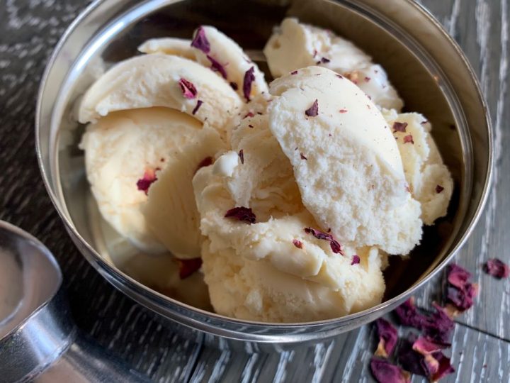 Churned Rose Kulfi - Food Mamma