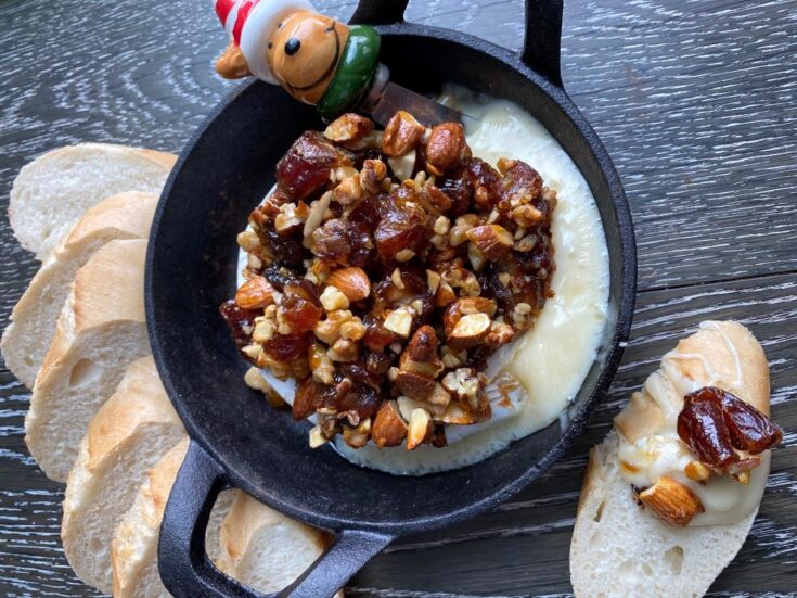 Medjool Date and Nut Baked Brie - Food Mamma