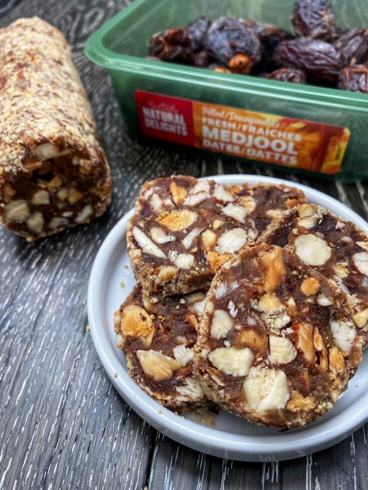 Medjool Date & Almond Log - Food Mamma