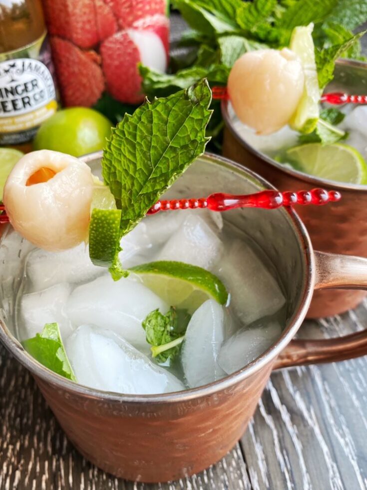 Lychee Mule Mocktail - Food Mamma
