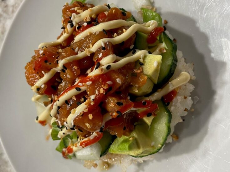 Poke Rice Waffle - Food Mamma